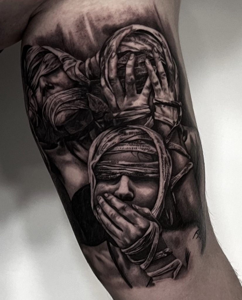 Black and Grey Tattoo - Studioone.1ink - Tattoostudio in der Nähe