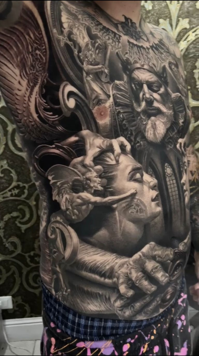Black and Grey Tattoo | Realistic Tattoos | Studio One 1 Ink